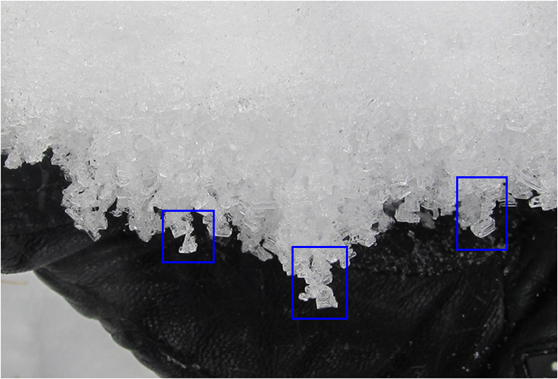 Snow Grains Photo Gallery | Chains of depth hoar: [DHch]