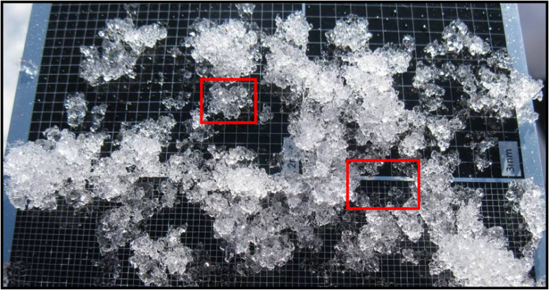 Snow Grains Photo Gallery | Clustered rounded grains: [MFcl2]