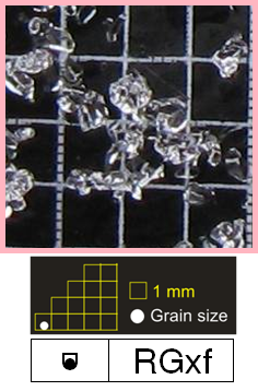 Snow Grains Photo Gallery | Faceted rounded particles: [RGxf]